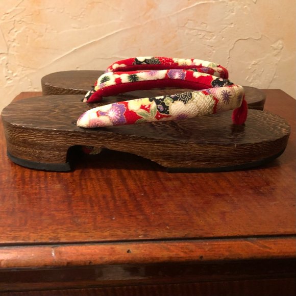 Japanese | Shoes | Vintage Japanese Zori Geta Sandals Mori Wood Kutsu ...